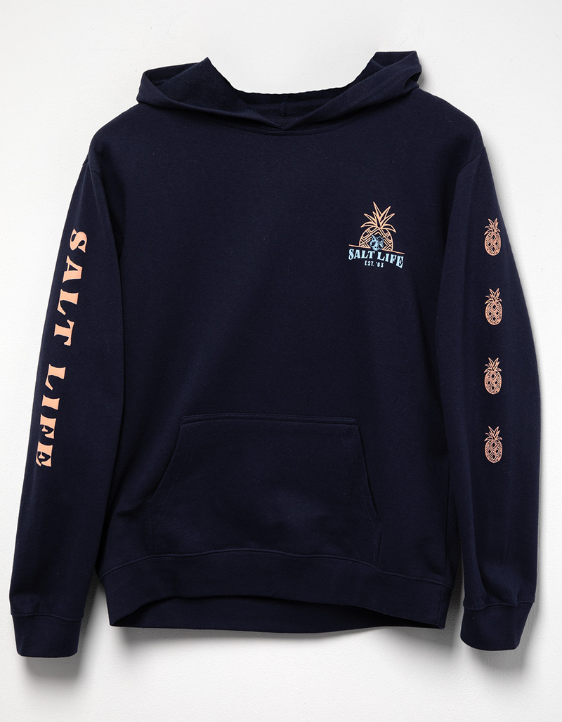 SALT LIFE Pineapple Retreat Girls Hoodie - NAVY - L | Tillys