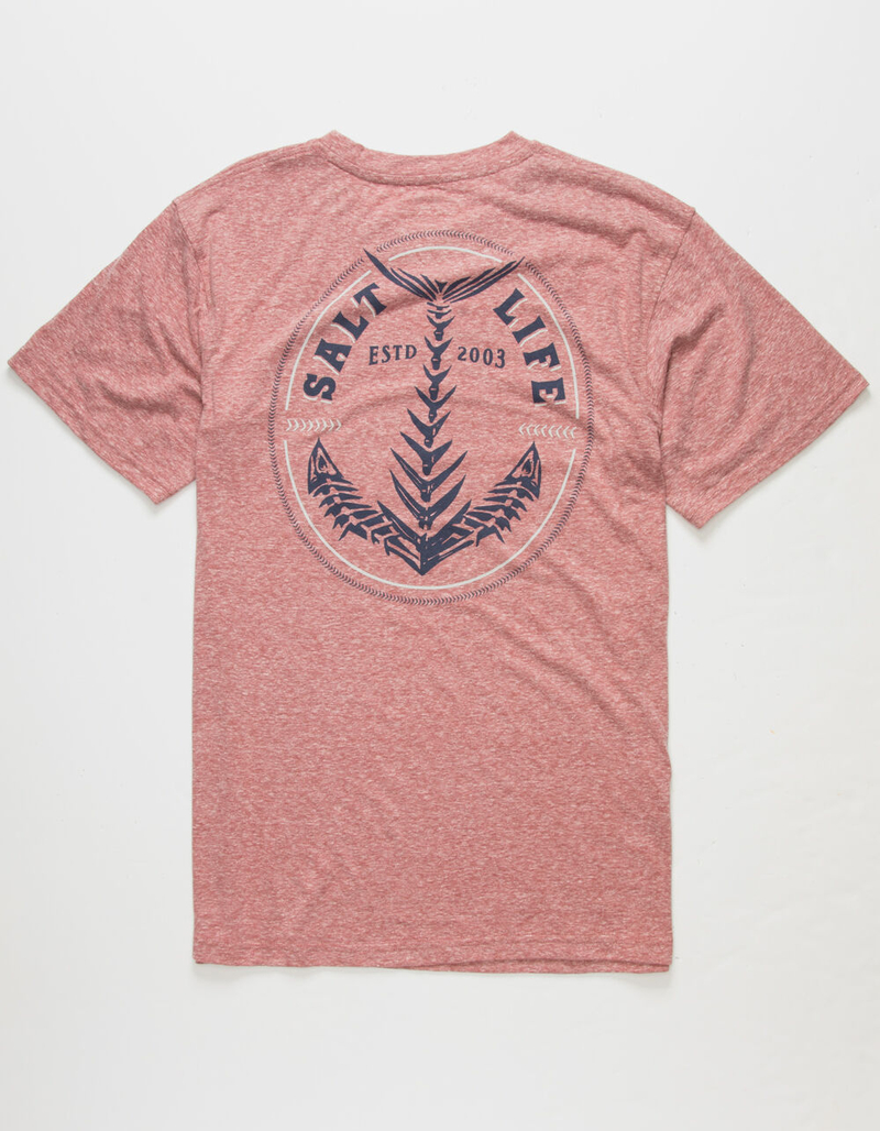 SALT LIFE Anchor Bones Mens Tee - HTHR RED | Tillys
