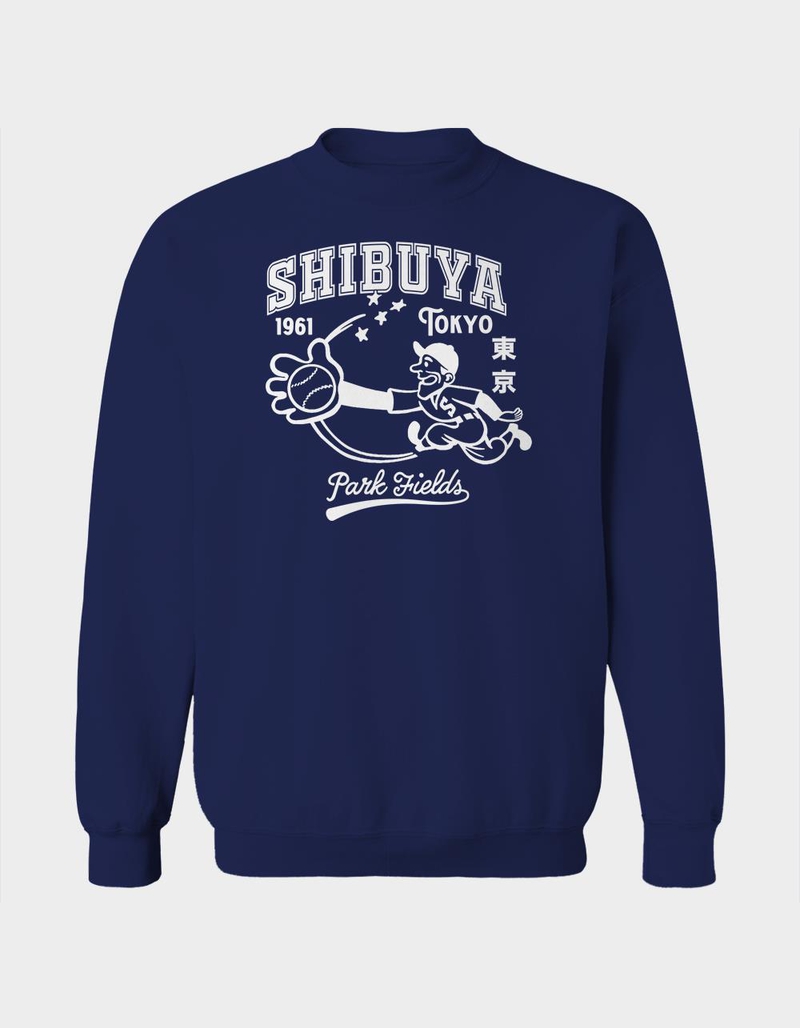 PARK FIELDS Shibuya Tokyo Unisex Crewneck Sweatshirt - NAVY | Tillys