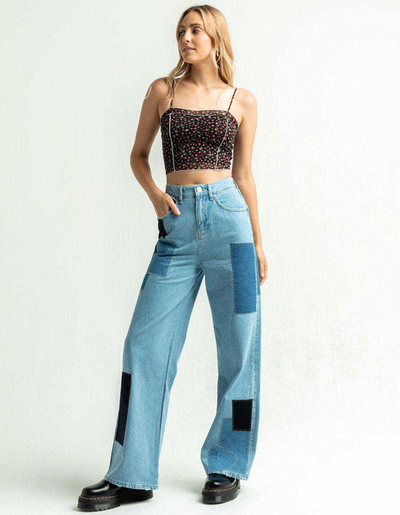 Sky And Sparrow Ditsy Mesh Womens Cami Black Tillys