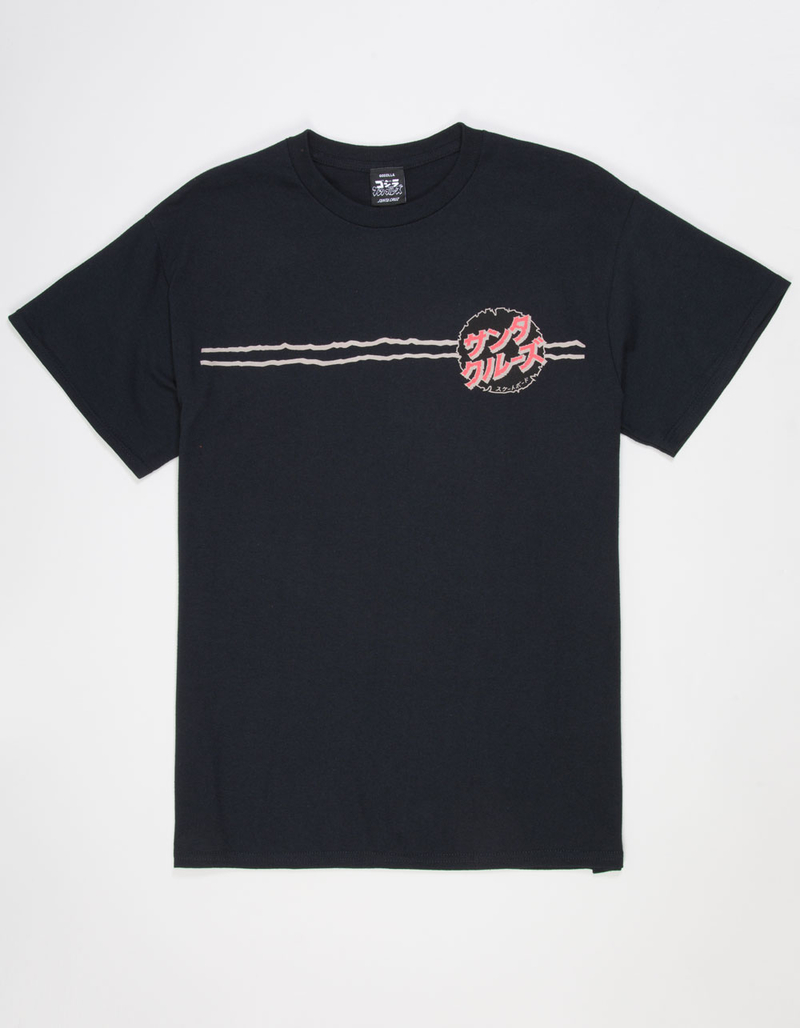 SANTA CRUZ x Godzilla Destroyer Stripes Mens Tee - BLACK | Tillys