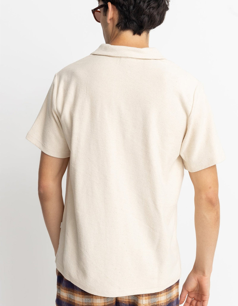 RHYTHM Vintage Terry Mens Polo Shirt - NATURAL | Tillys