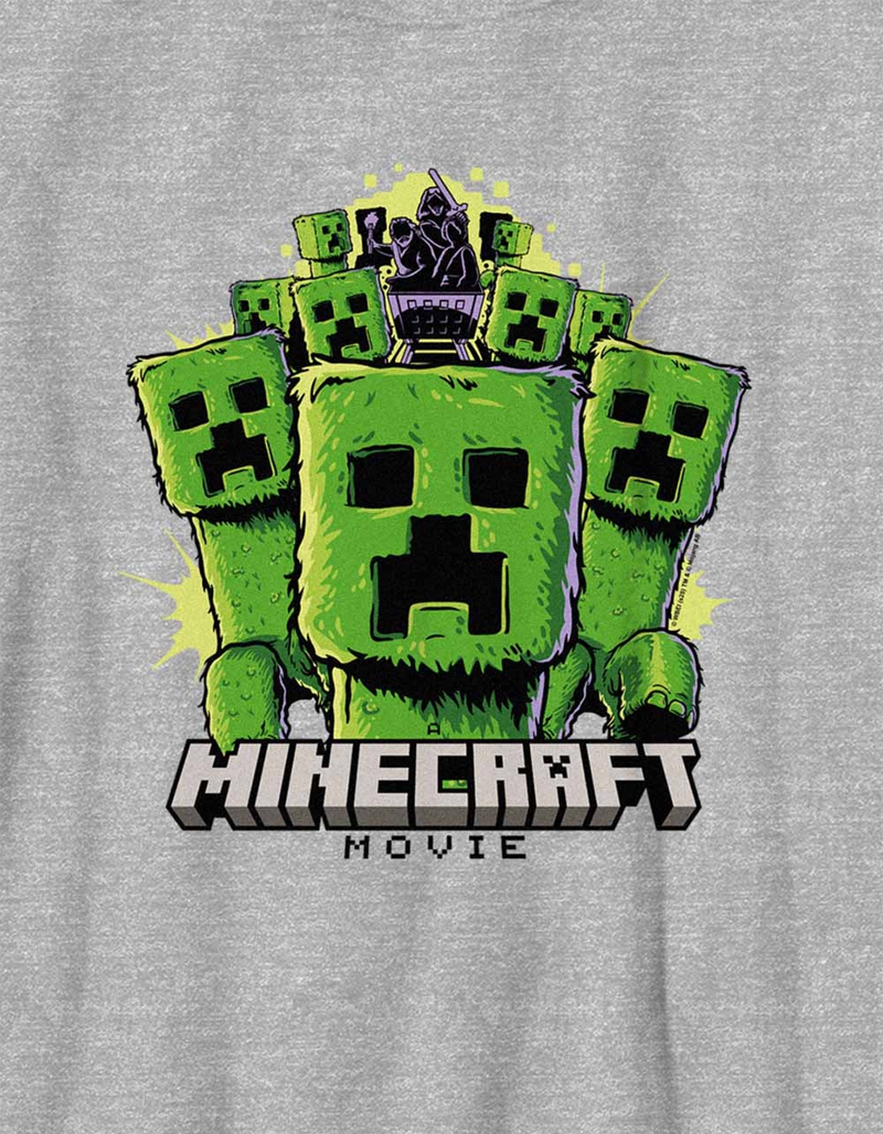 A MINECRAFT MOVIE Creepers Unisex Kids Tee - HEATHER GRAY - XS | Tillys