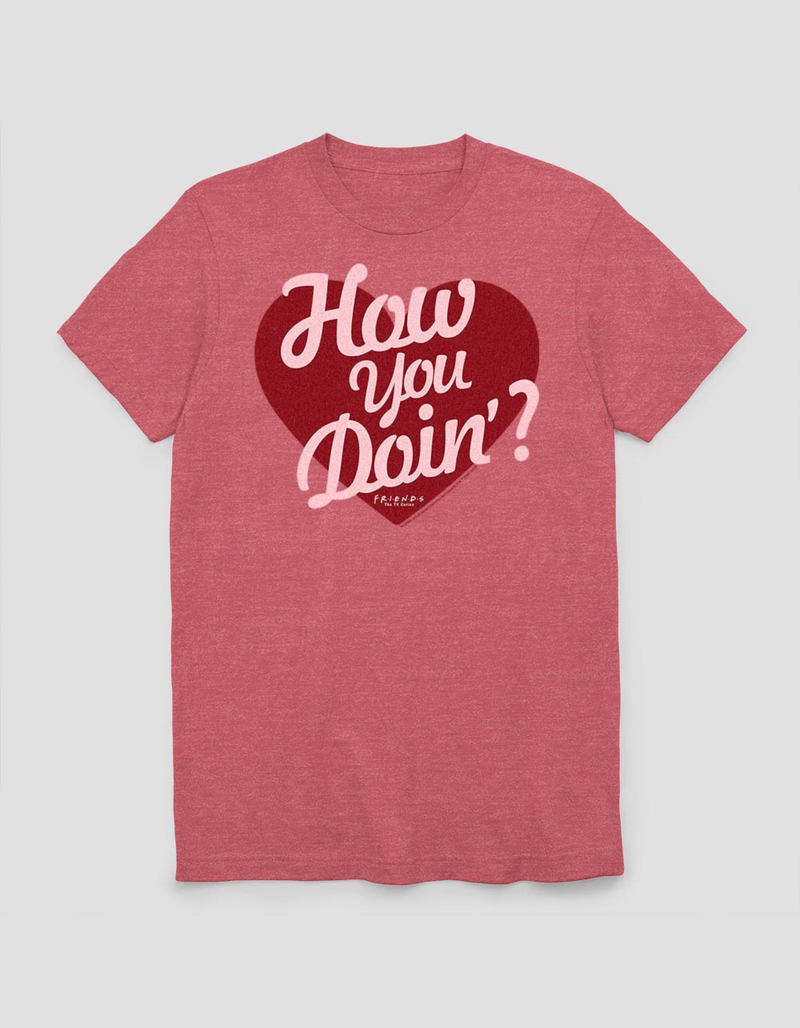 FRIENDS Joey Valentine Unisex Tee - HTHR RED - S | Tillys