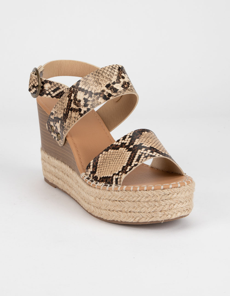 SODA Trip Snake Womens Espadrille Wedges - SNAKE - 7 | Tillys