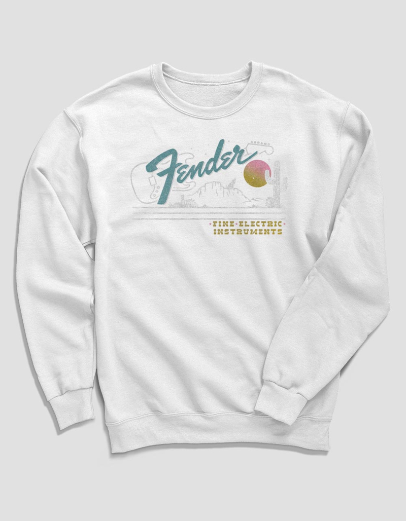 FENDER Electric Desert Unisex Crewneck Sweatshirt - WHITE | Tillys