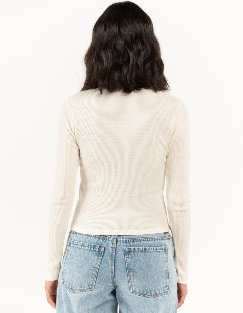 RSQ Womens Thermal Henley - CREAM | Tillys