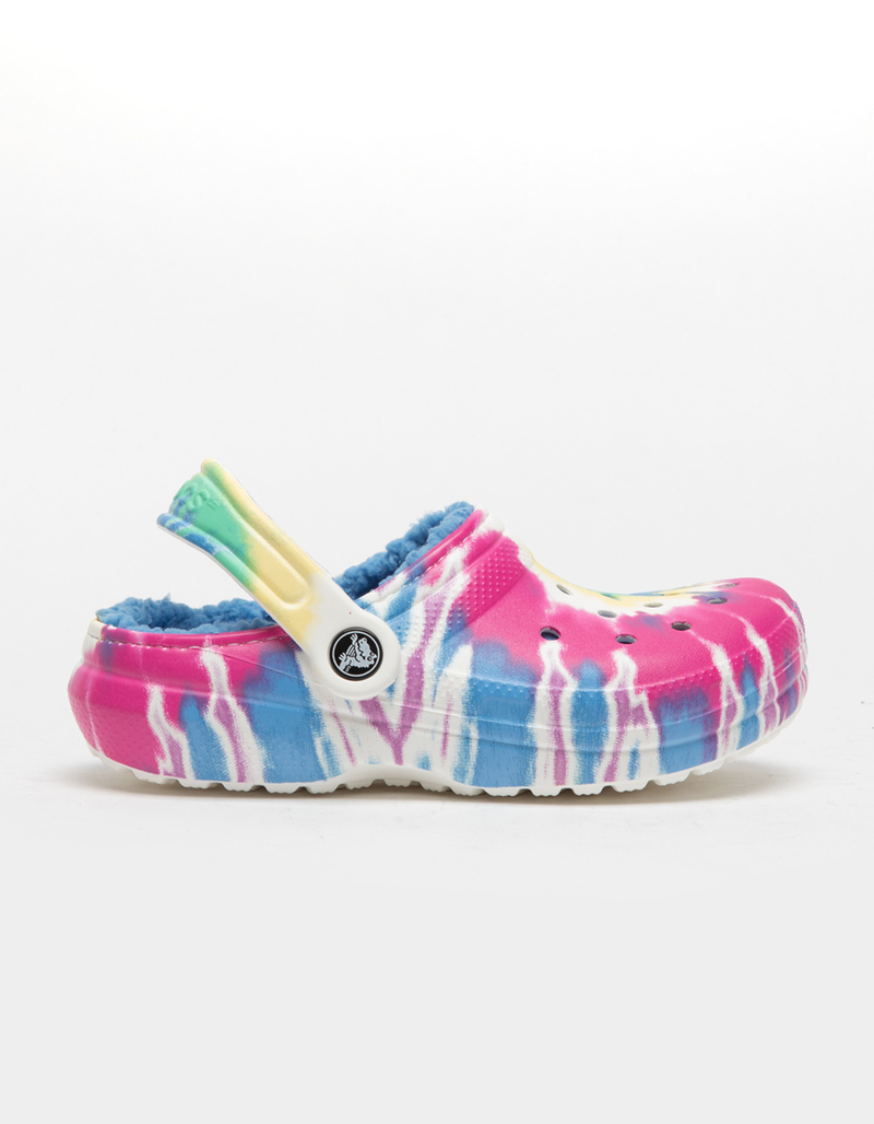 CROCS Classic Lined Tie Dye Kids Clogs - BLUE | Tillys