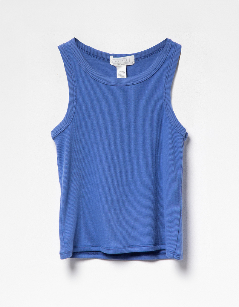 FULL TILT Essentials High Neck Girls Tank Top - BLUE | Tillys