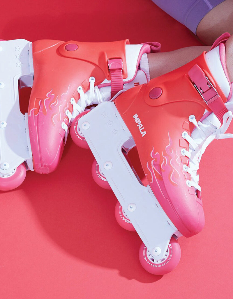 IMPALA ROLLERSKATES Lightspeed Inline Flames Skates - RED/PINK/WHITE ...