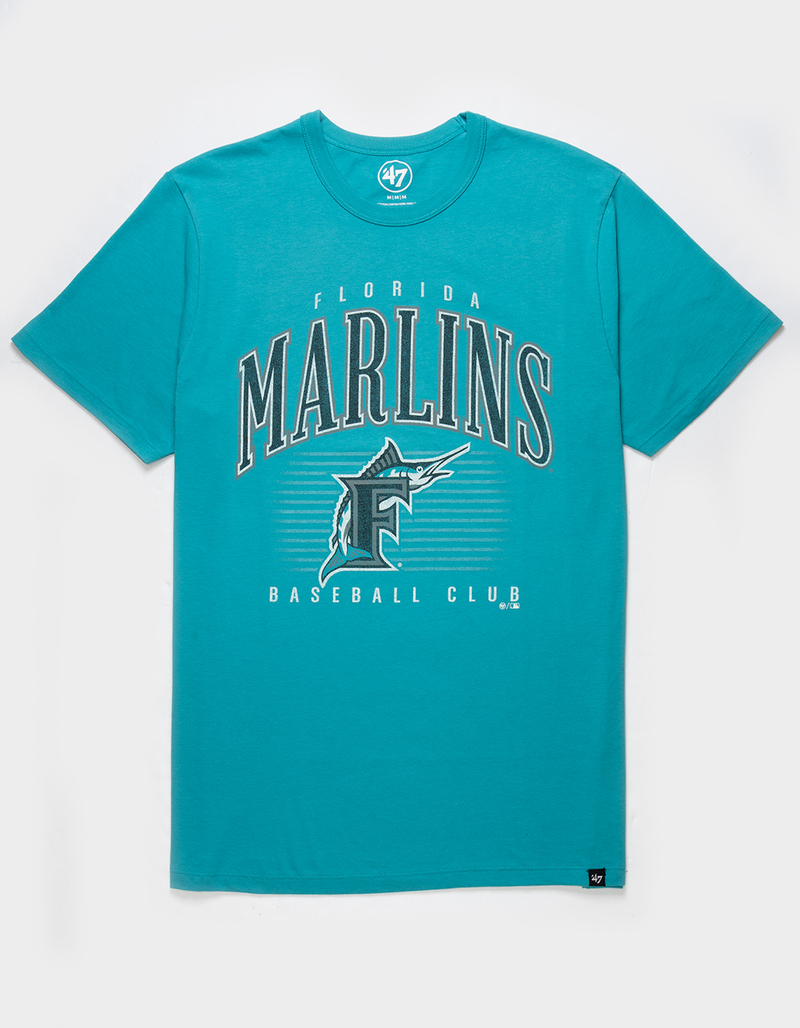 47 BRAND Marlins Cooperstown Mens Tee - TEAL BLUE | Tillys