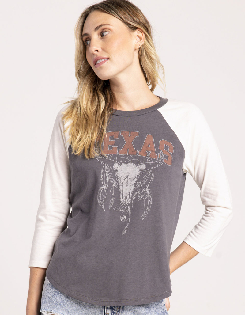 FULL TILT Texas Horn Womens Raglan - GRAY | Tillys