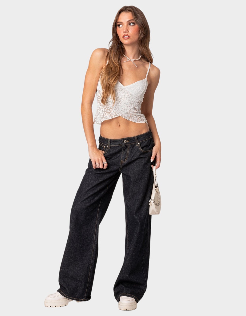 EDIKTED Ruby Sheer Lace Tank Top - WHITE | Tillys