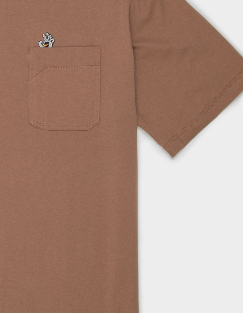 SANTA CRUZ Screaming Hand Utility Mens Pocket Tee - CLAY - M | Tillys