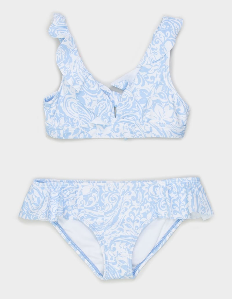 RAISIN Luna Girls Ruffle Triangle Top Bikini Set - BLUE COMBO | Tillys