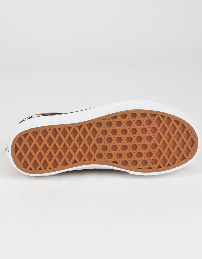 VANS Old Skool V Kids Redwood & Black Velcro Shoes - RED | Tillys