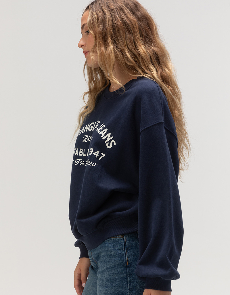 WRANGLER Established 1947 Womens Oversized Crewneck Sweatshirt - NAVY ...