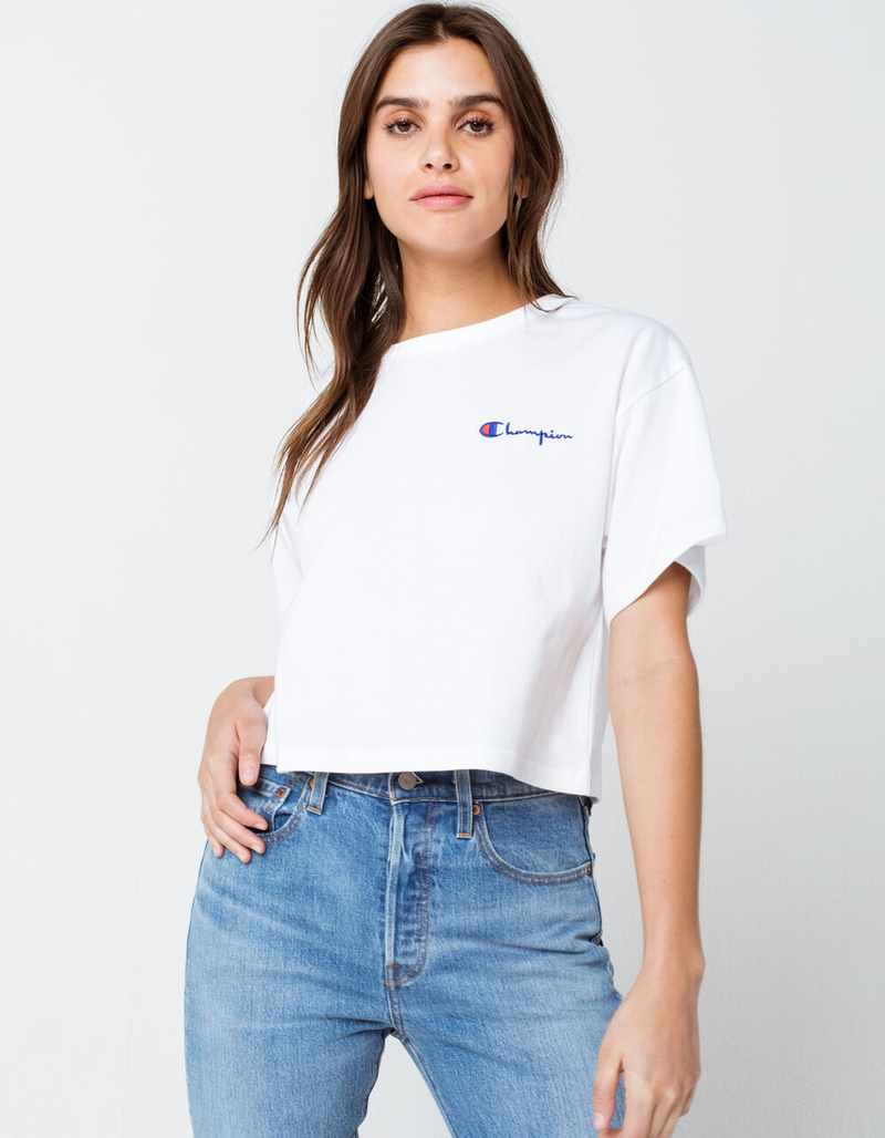 CHAMPION Womens White Crop Tee - WHITE - XS | Tillys