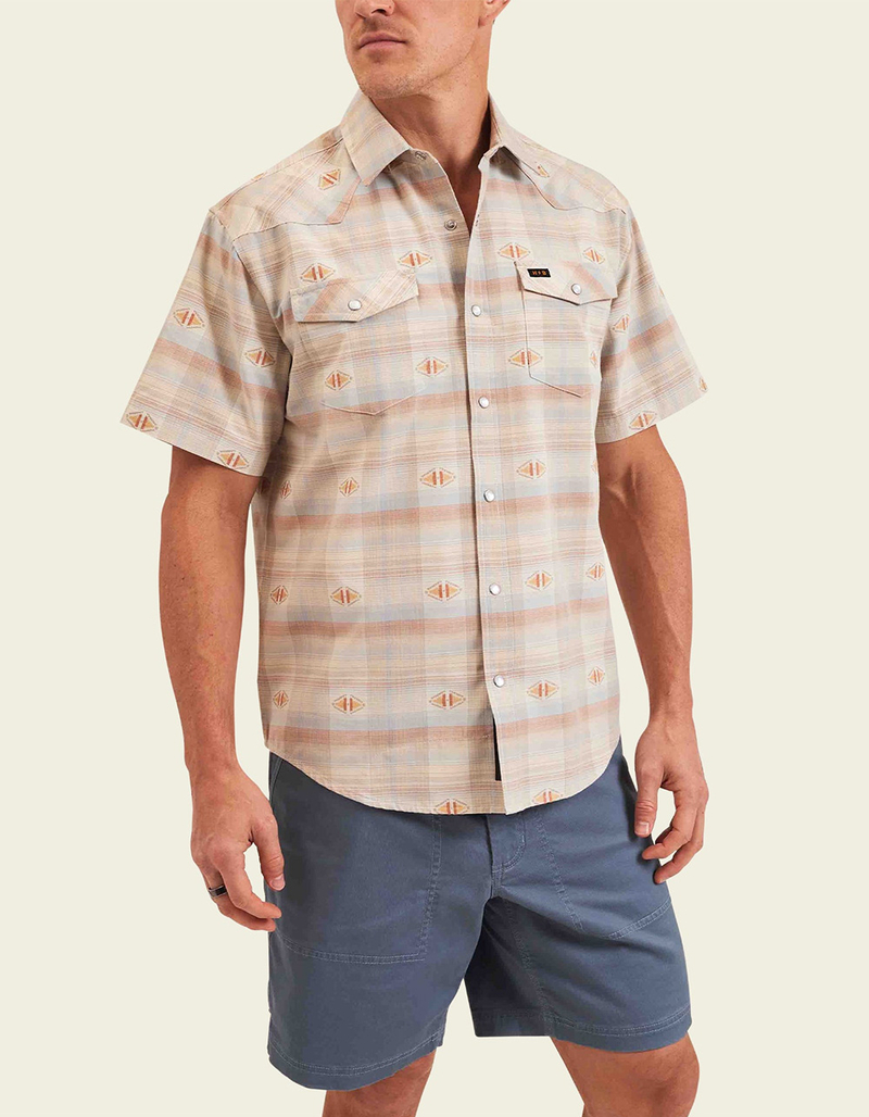 HOWLER BROS. H Bar B Mens Snap Front Shirt - CREAM | Tillys