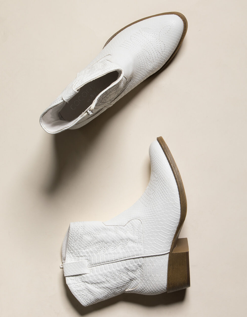 COCONUTS Pistol Western Shortie Womens Boots - WHITE - 10 | Tillys