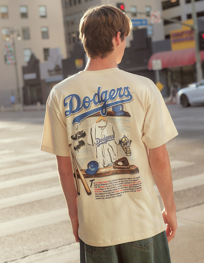 MITCHELL & NESS Los Angeles Dodgers Locker Room Mens Tee - CREAM | Tillys