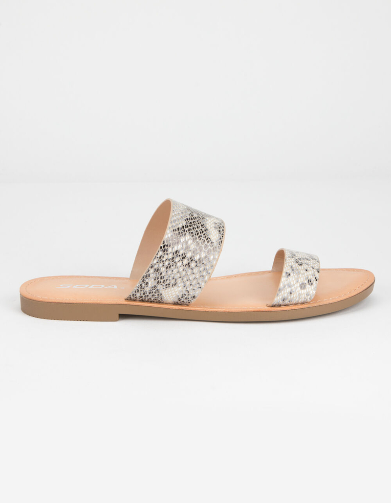 SODA Double Strap Python Womens Sandals - PYTHON - 11 | Tillys