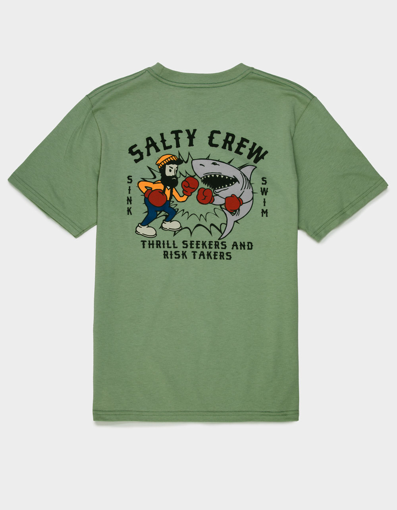 SALTY CREW Fish Fight Boys Tee - SAGE - L | Tillys