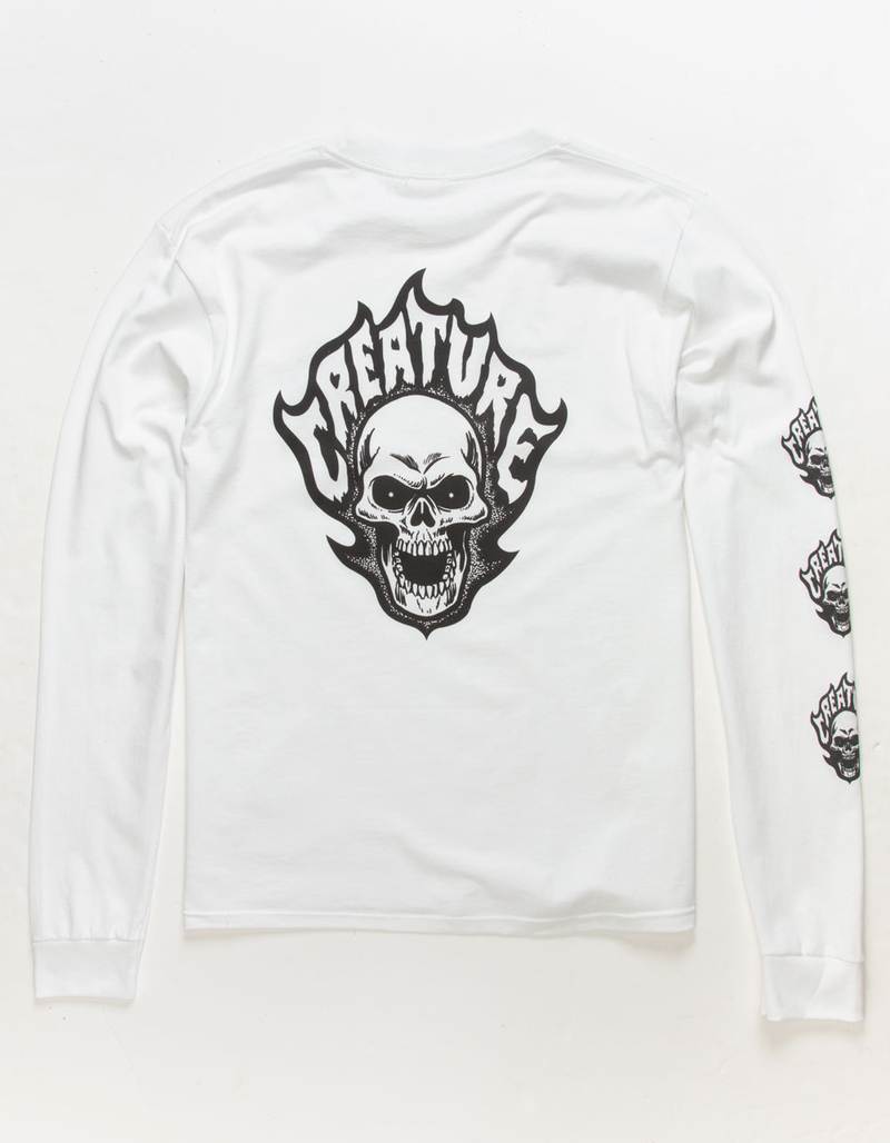 CREATURE Bonehead Flame Mens Tee - WHITE | Tillys