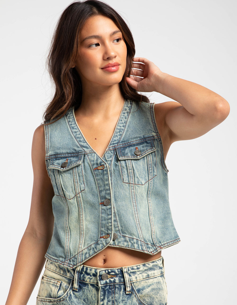 GUESS ORIGINALS Vintage Womens Denim Vest - MEDIUM VINTAGE | Tillys