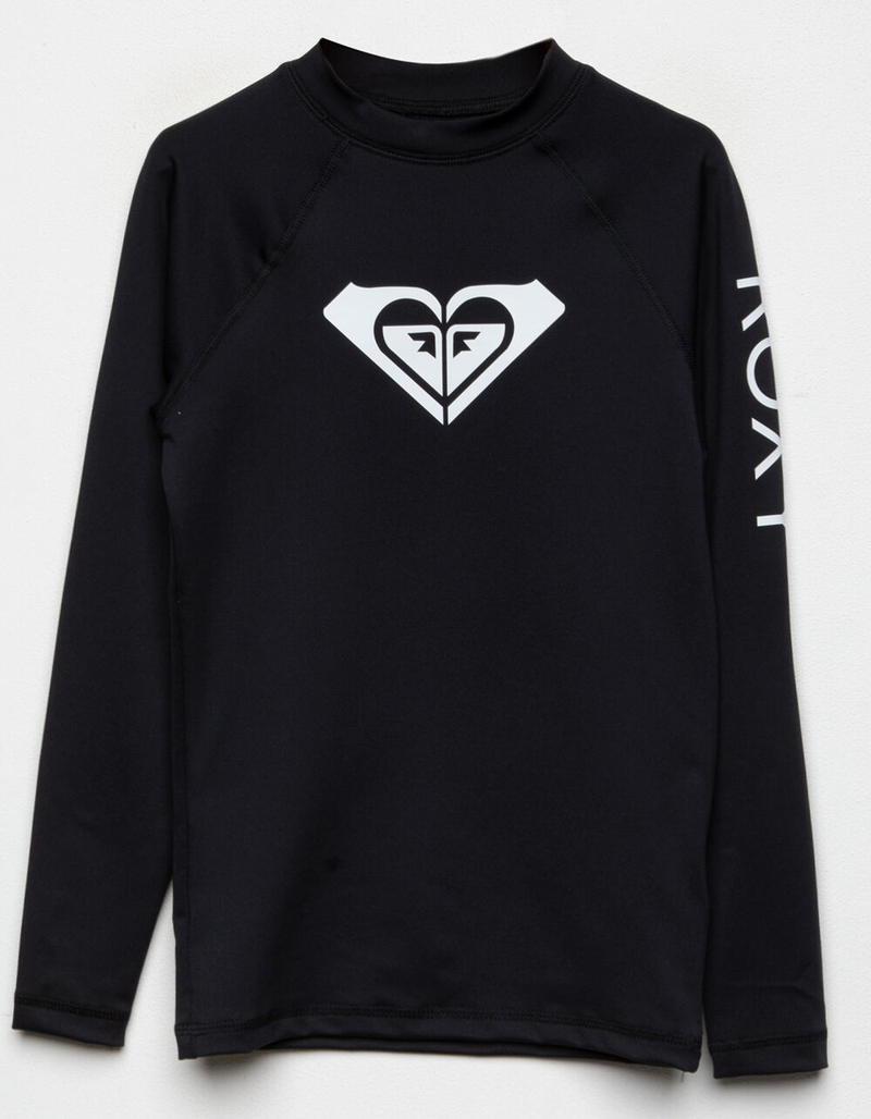 ROXY Whole Hearted Girls Rash Guard - BLACK - 10 | Tillys