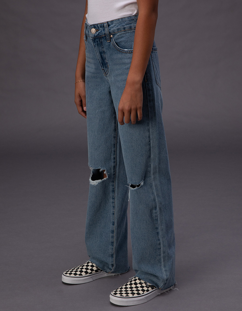 RSQ Girls High Rise Wide Leg Jeans - Dark Wash | Tillys