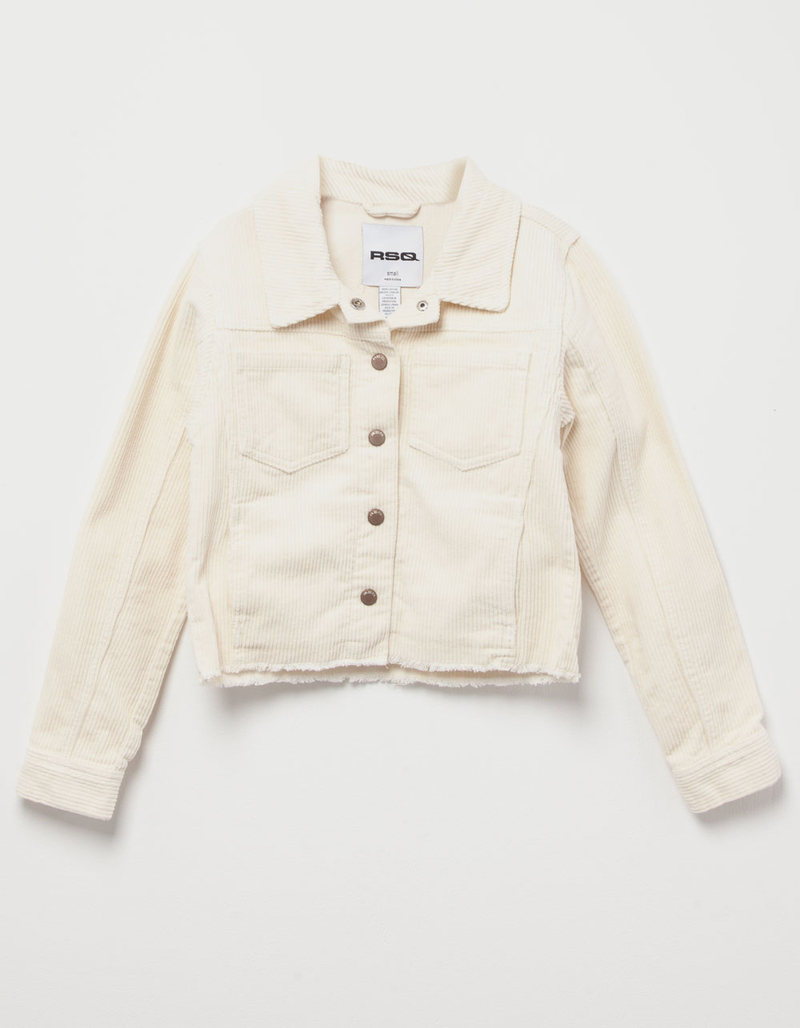RSQ Girls Corduroy Crop Jacket - CREAM | Tillys