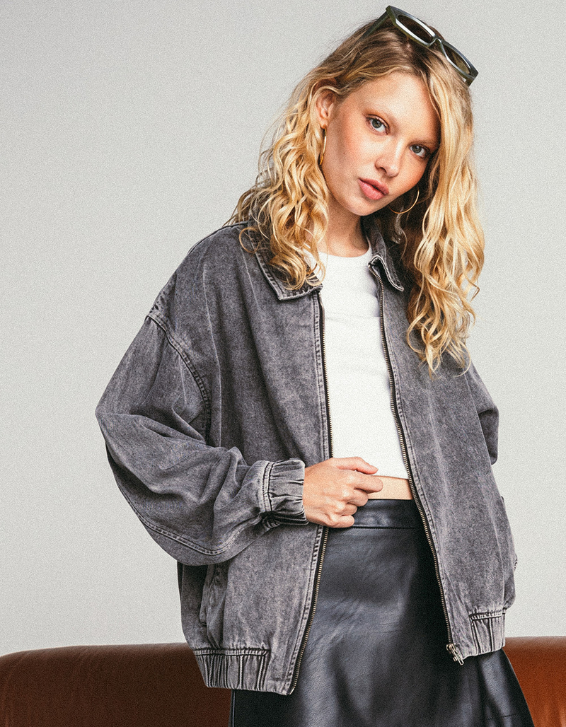 JJXX Ziggy Womens Washed Denim Jacket - WASHED BLACK | Tillys