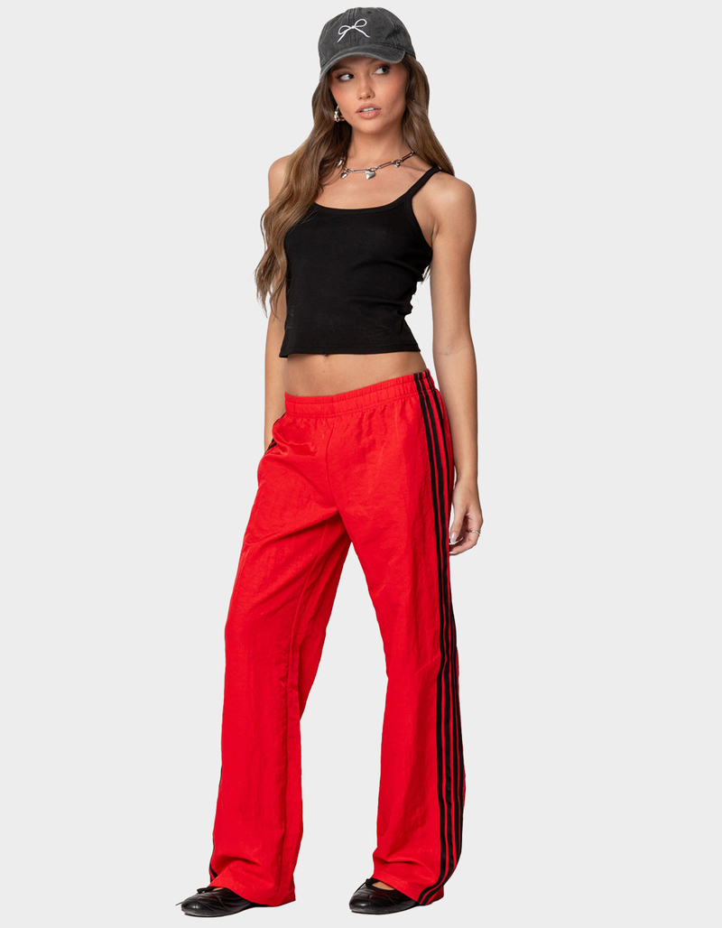 EDIKTED Felicity Nylon Track Pants - RED | Tillys