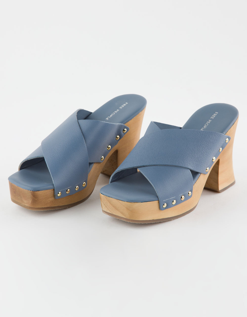FREE PEOPLE Mallory Criss Cross Womens Platform Clogs - BLUE - 9 | Tillys