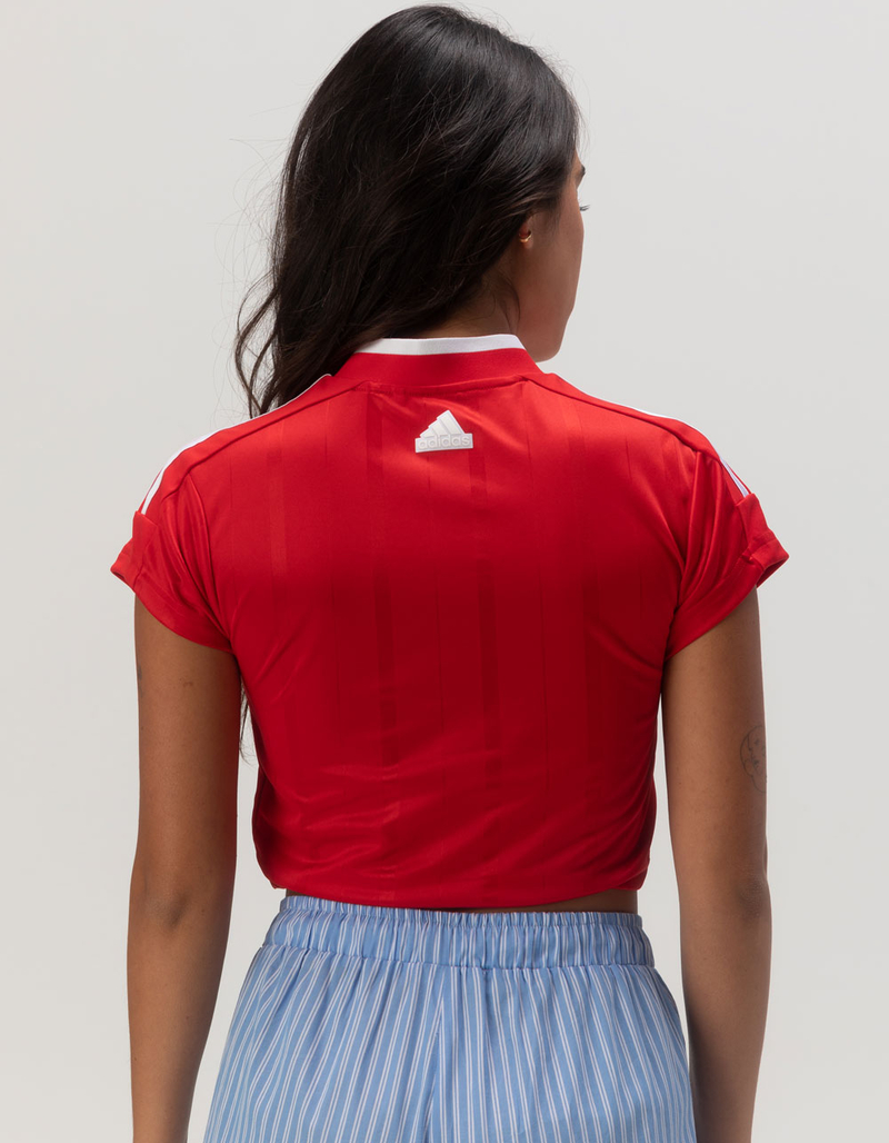 ADIDAS Tiro Cut 3-Stripes Womens Crop Jersey - RED | Tillys
