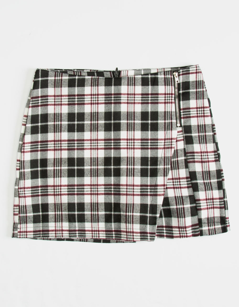 WHITE FAWN Plaid Zip Girls Skort - CREAM/BLUE | Tillys