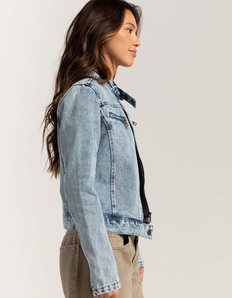 STOOSH Racing Womens Denim Jacket - BLUE - L | Tillys