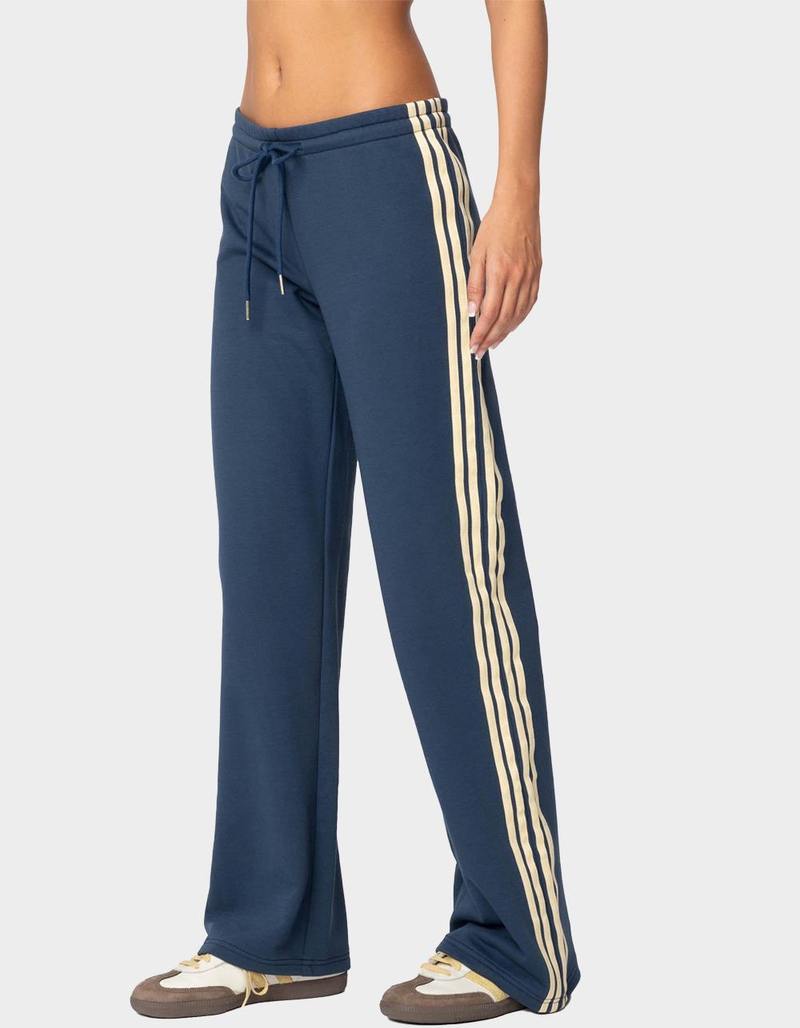 EDIKTED Averie Contrast Striped Sweatpants - BLUE | Tillys