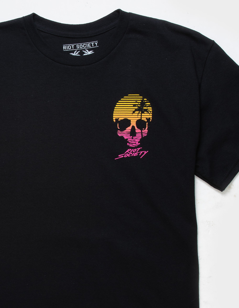 RIOT SOCIETY Sunset Skull Mens Tee - BLACK | Tillys