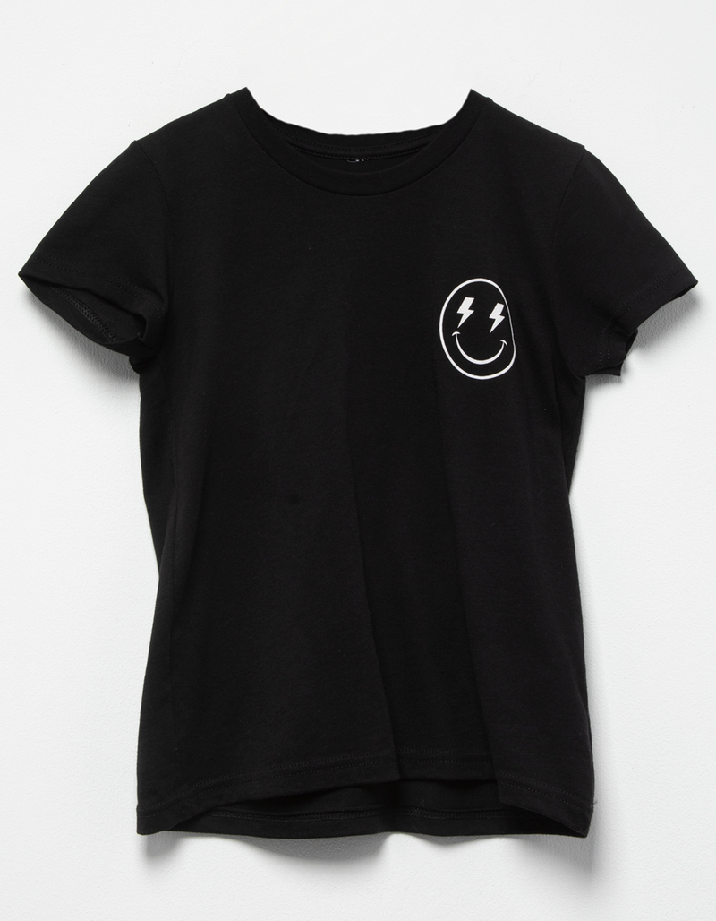LOCAL BEACH Smiley Bolt Girls Tee - BLACK | Tillys