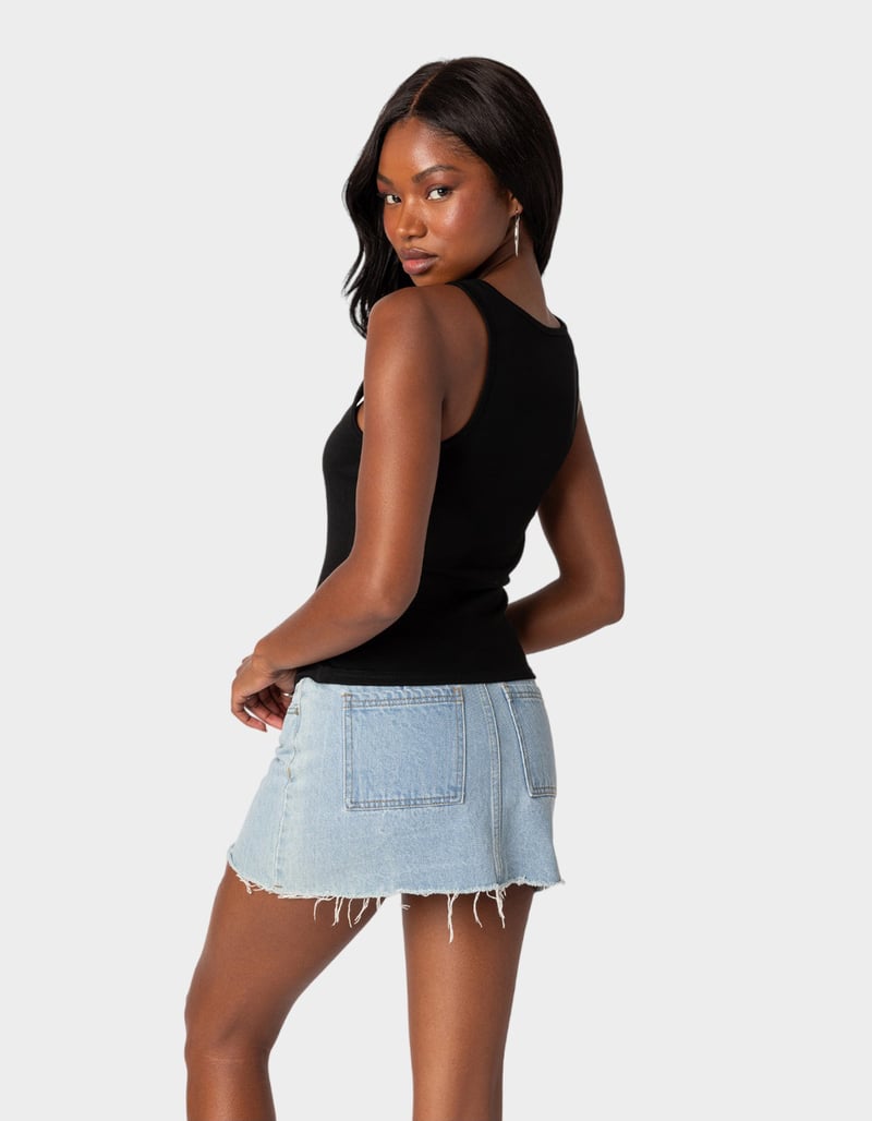 EDIKTED Isabetta Tie Front Womens Top - BLACK - XL | Tillys