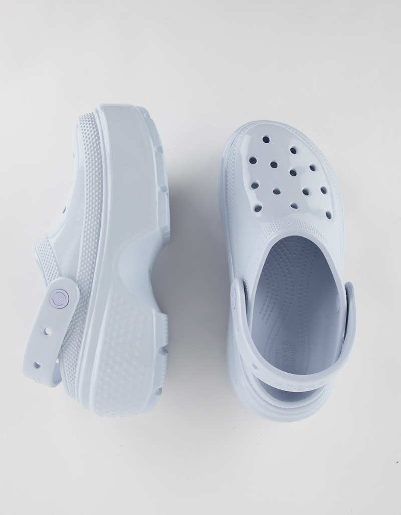 CROCS Stomp High Shine Womens Clogs - BLUE | Tillys