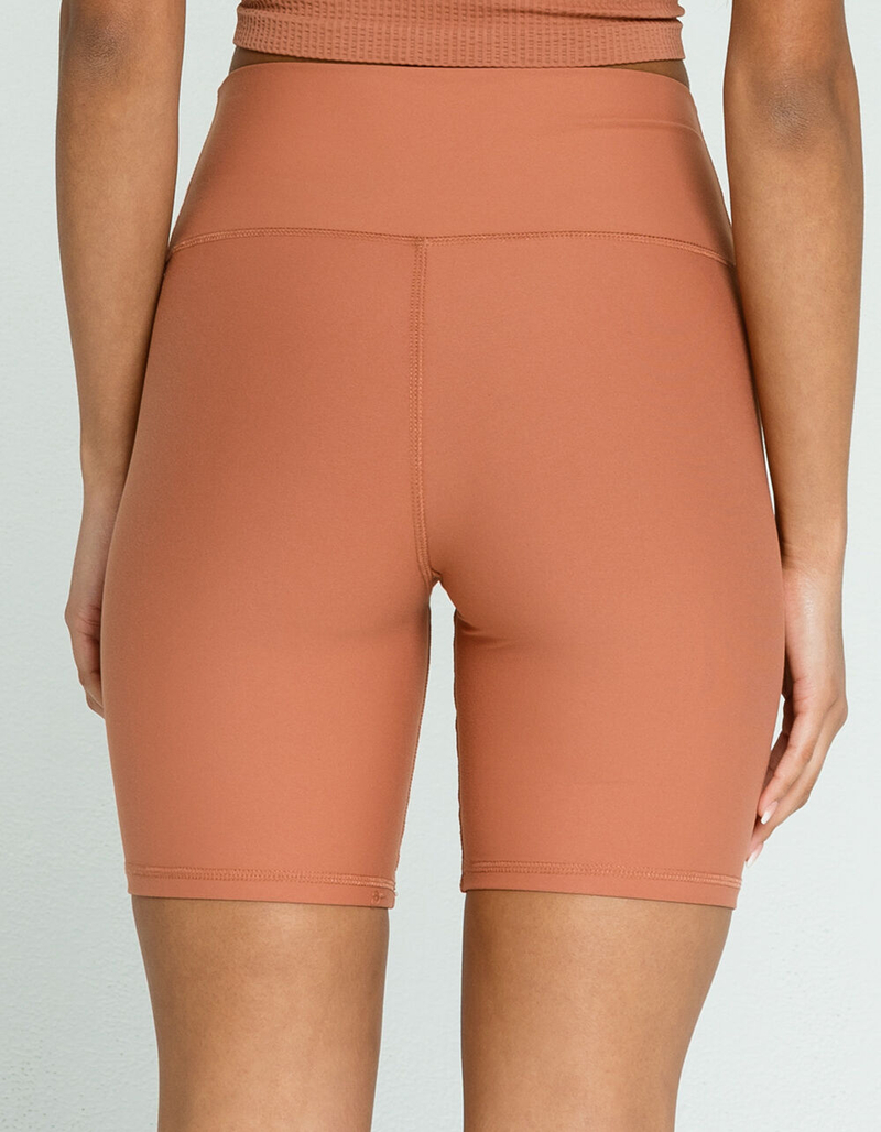 RSQ Nylon Womens Rust Biker Shorts - RUST | Tillys