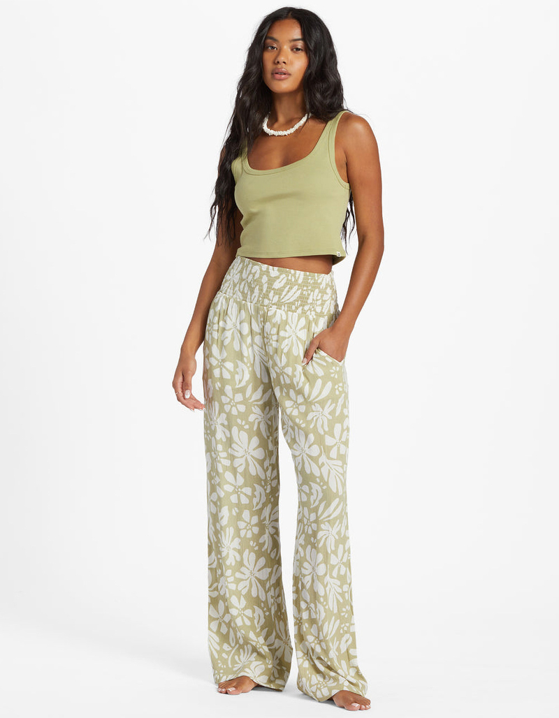 BILLABONG New Waves 2 Womens Wide Leg Beach Pants - GREEN COMBO | Tillys