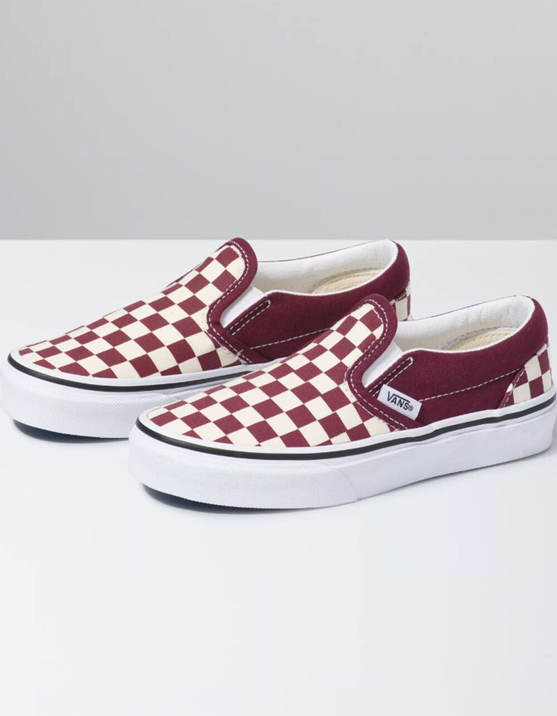 VANS Checkerboard Classic Slip-On Kids Shoes - PORT ROYALE/TRUE WHITE ...