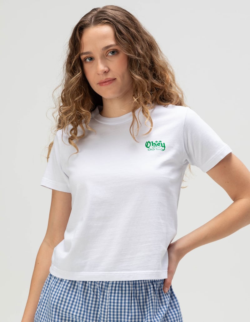 OBEY Submit To The Rhythm Womens Relaxed Tee - WHITE - L | Tillys