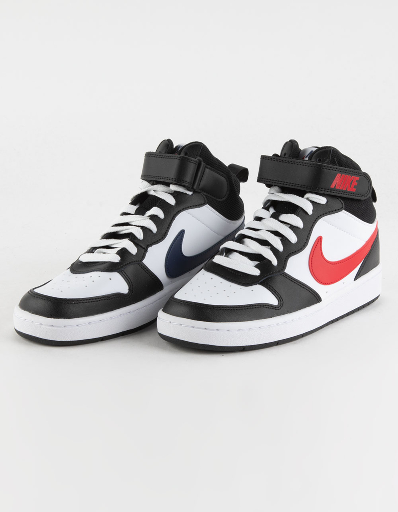 NIKE Court Borough Mid 2 Boys Shoes - BLACK COMBO - 8 | Tillys