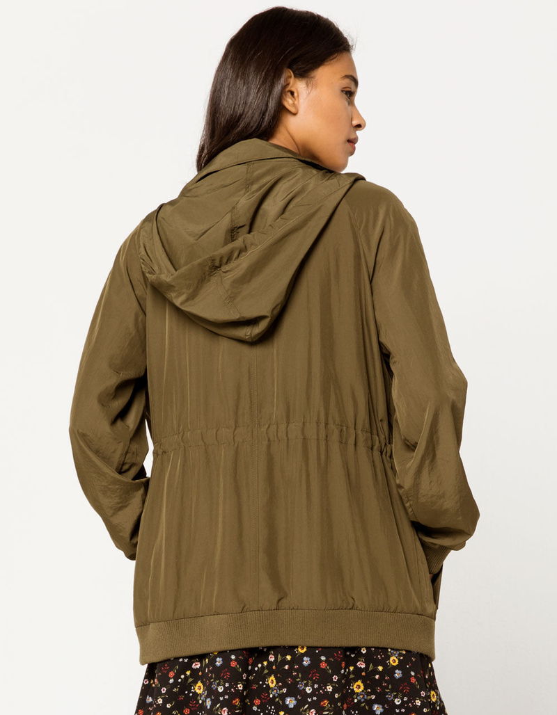 FULL TILT Nylon Womens Anorak Jacket - OLIVE - L | Tillys