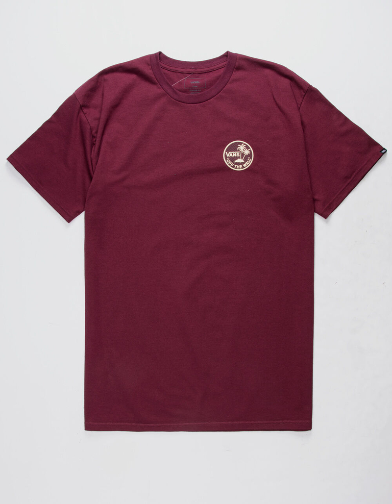 VANS Palm Checkerboard Mens Tee - BURGUNDY - XL | Tillys